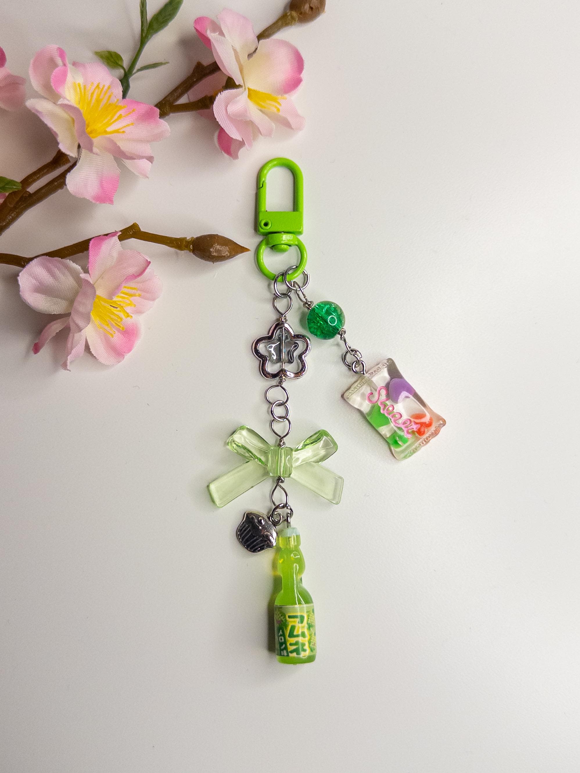 Kawaii Japanese Soda Ramune Keychain/bag Charm, Aesthetic Y2K Beaded ...