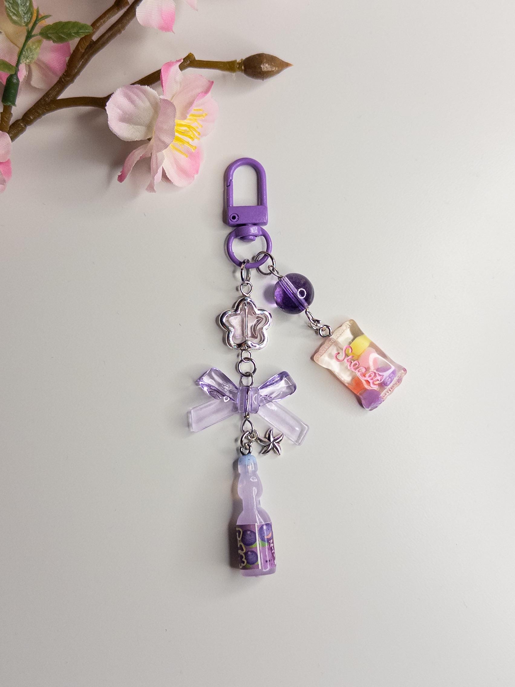 Kawaii Japanese Soda Ramune Keychain/bag Charm, Aesthetic Y2K Beaded ...