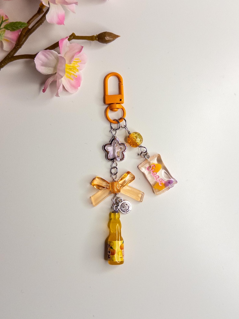 Kawaii Japanese Soda Ramune Keychain/bag Charm, Aesthetic Y2K Beaded ...