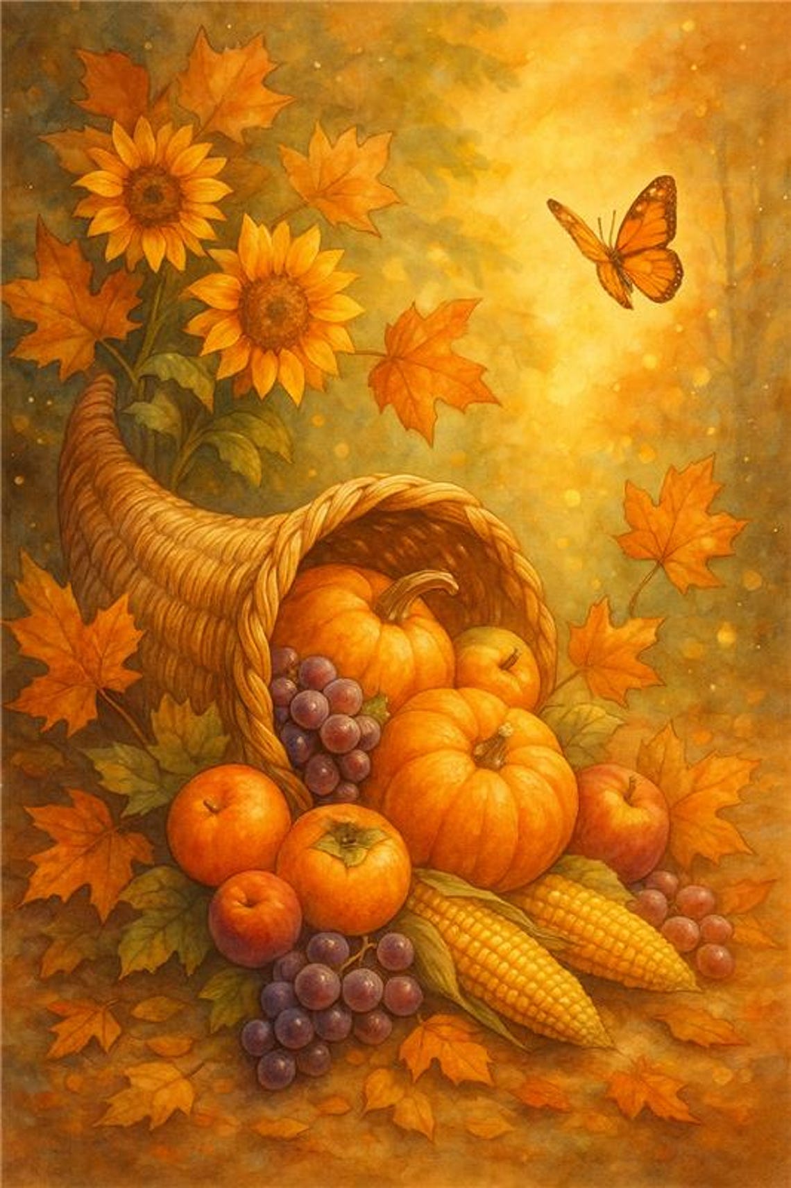 Fall Cornucopia Silicone Soap Mold – Thanksgiving Autumn Harvest Mold ...