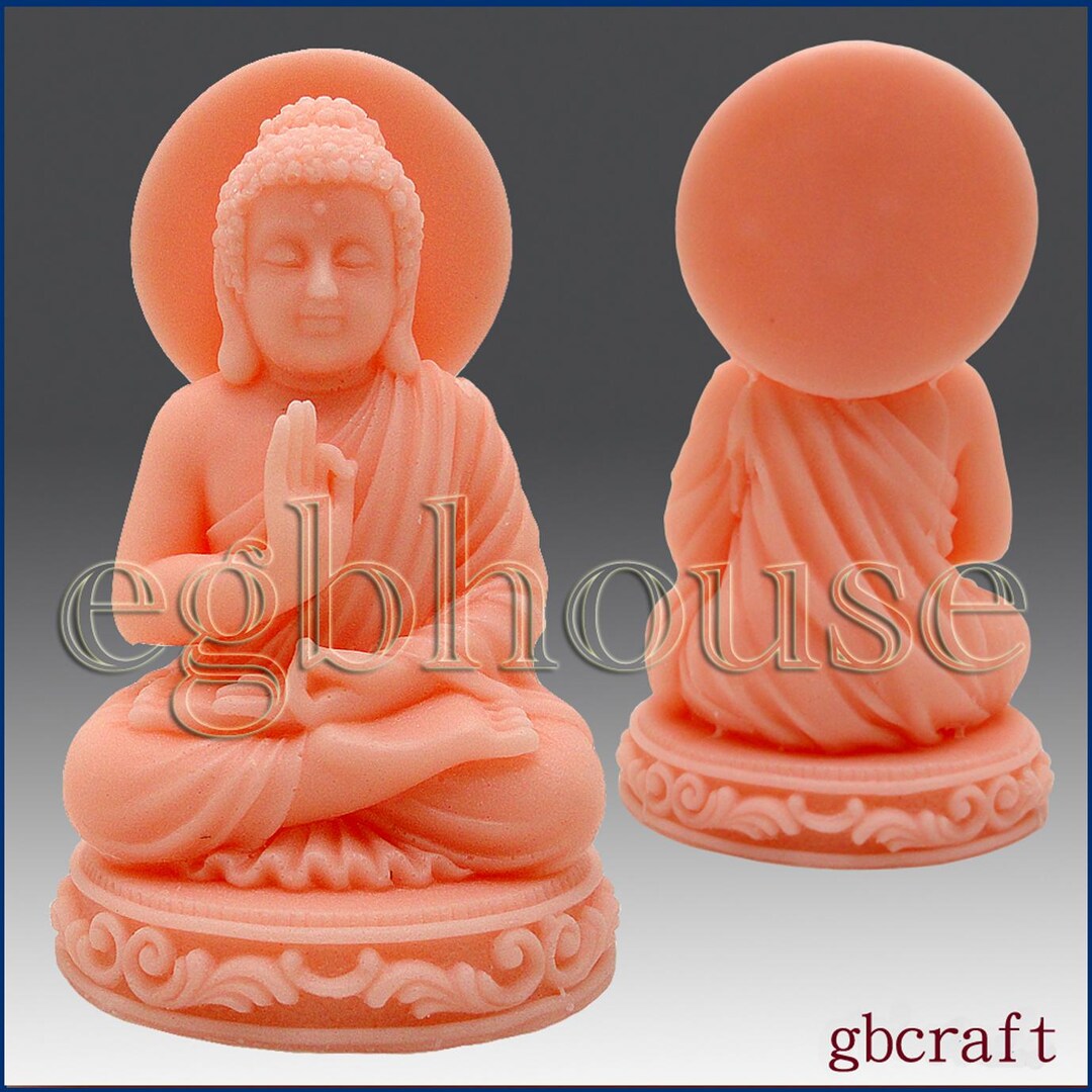 3D Sitting Buddha Silicone Mold – Candle & Soap Mold for Meditation ...