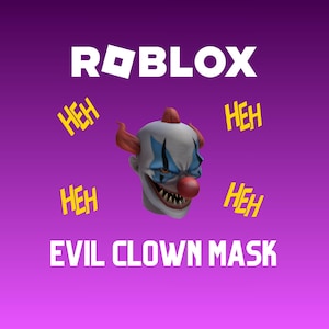 Roblox Evil Clown Mask - Etsy