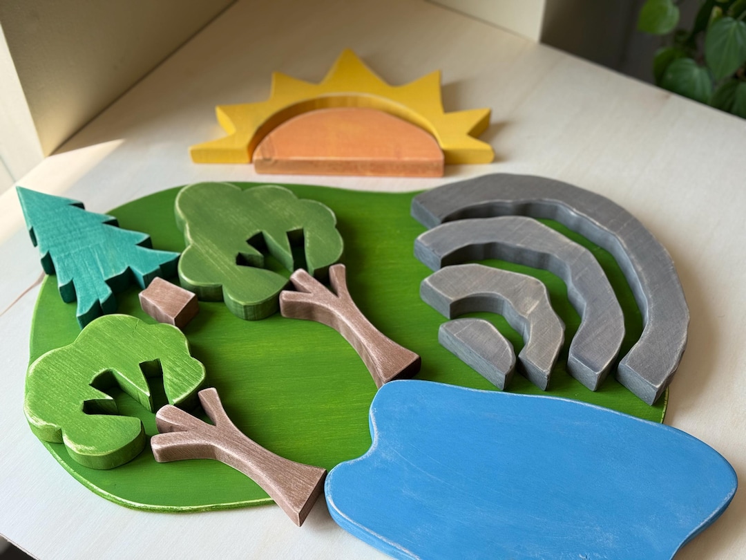 Forest Playscape/landscape Individual Pieces: Trees, Bear Cave, Sun ...