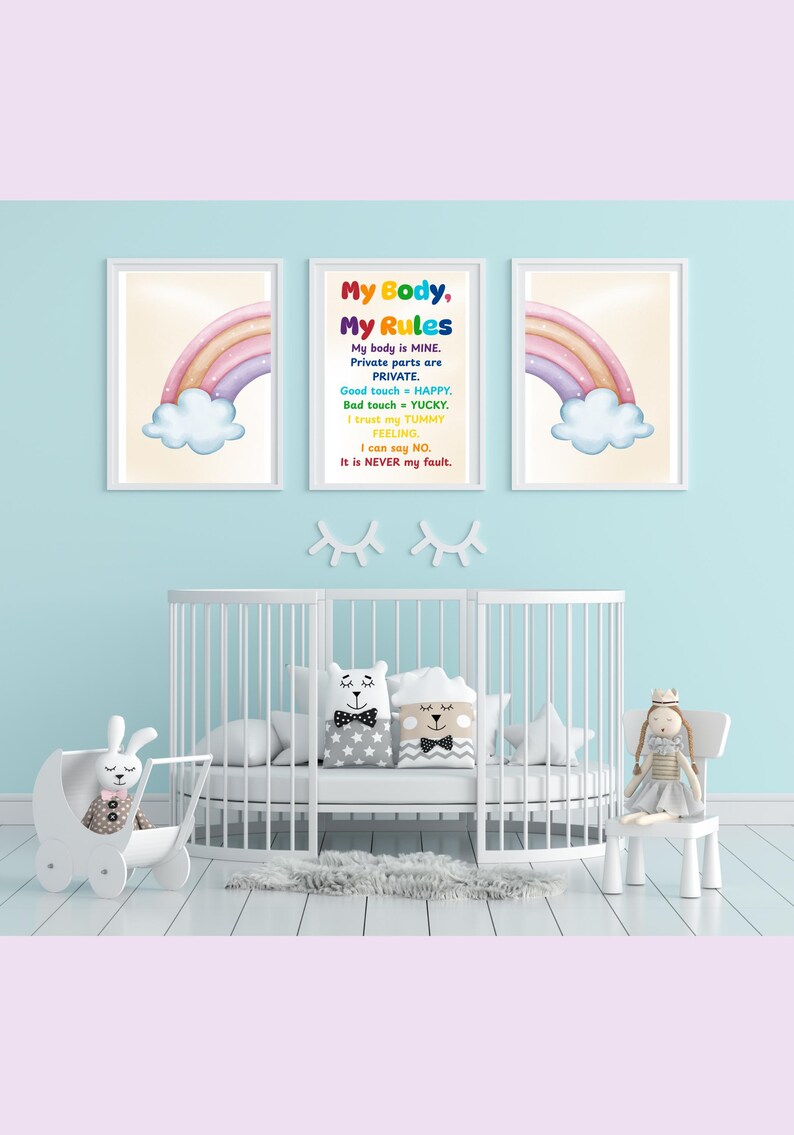 Kids Body Safety Printable Bundle: Workbook, Cards, Poster, Parent ...