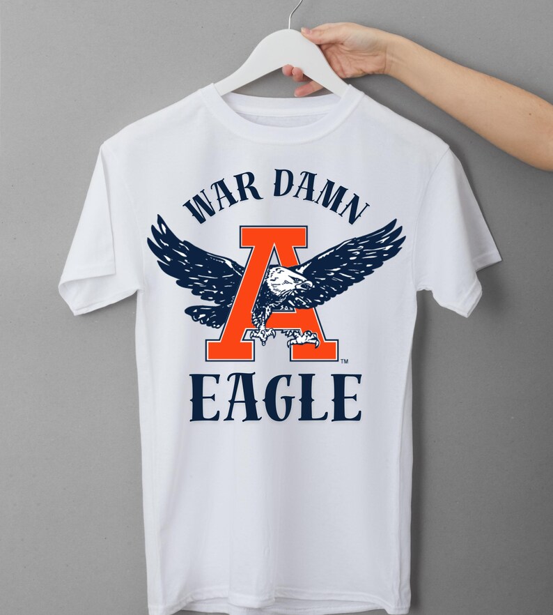 War Damn Eagle PNG | Auburn Tiger Mascot Digital Download | Vintage College Football Spirit ...