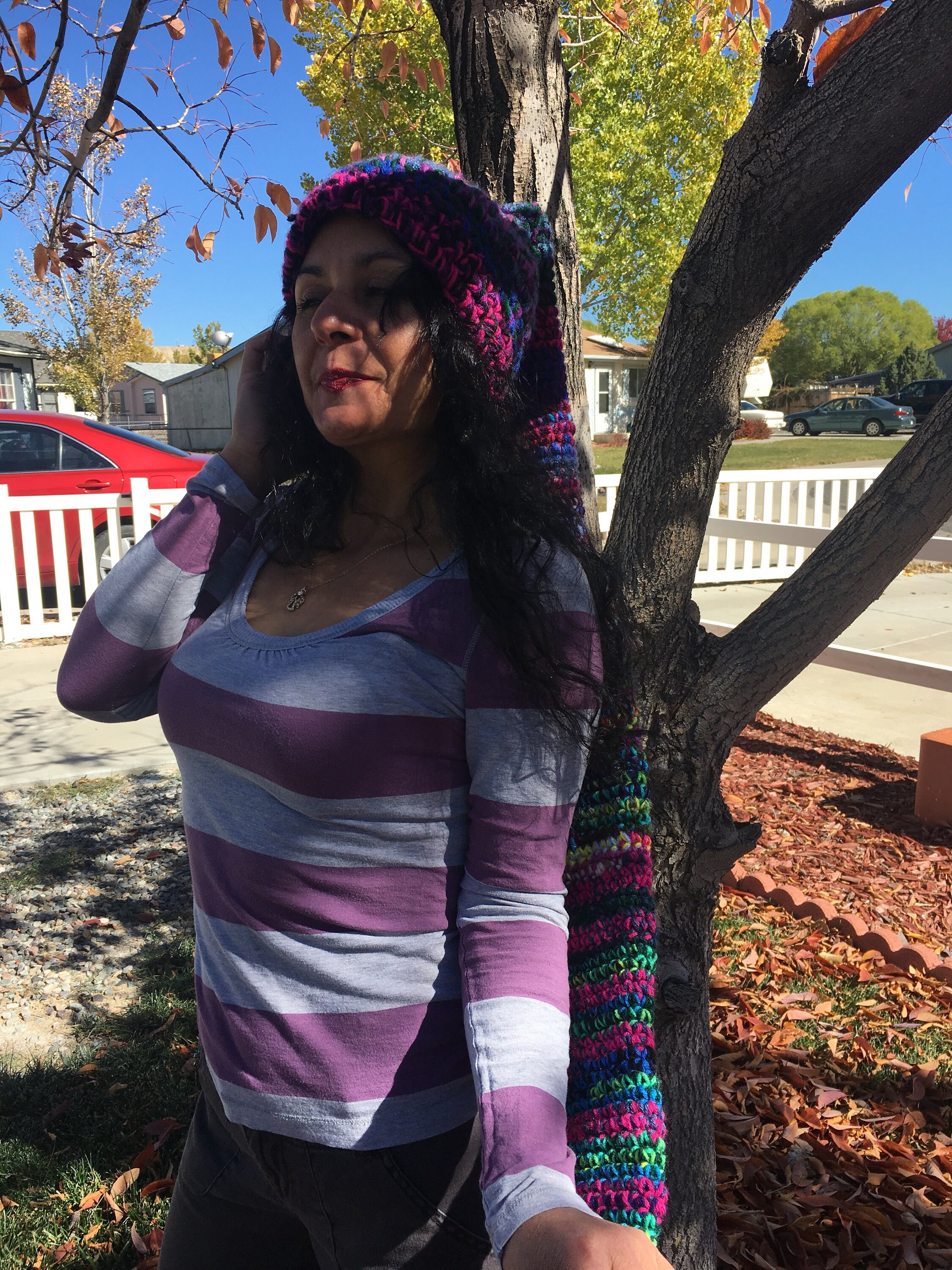 Extra Long Multicolored Stocking Hat - Etsy