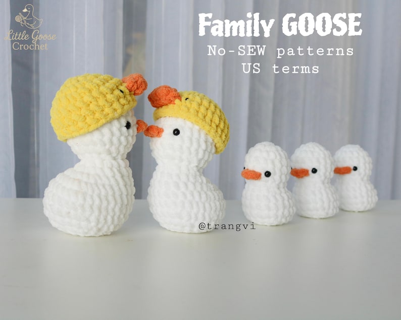 No-sew Family GOOSE Crochet Pattern -easy Amigurumi Tutorials for All ...