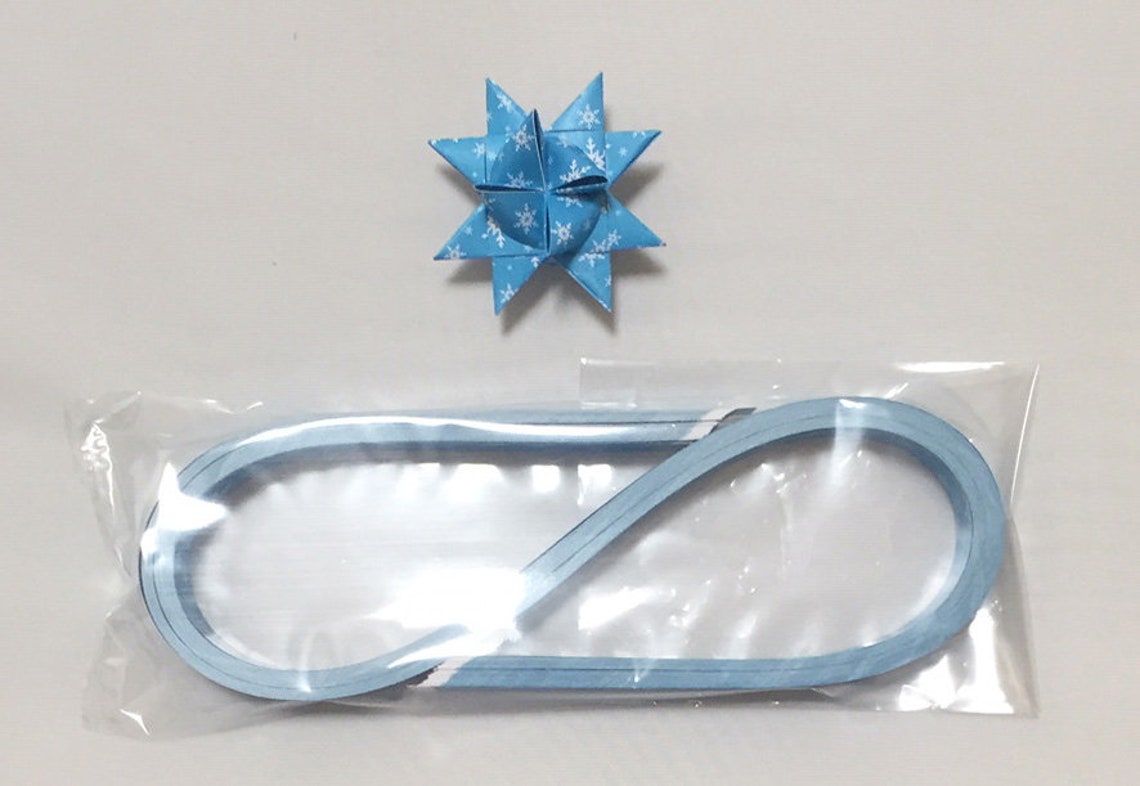 Snowflake Patterned Paper Strips for Making Moravian (german) Stars ...