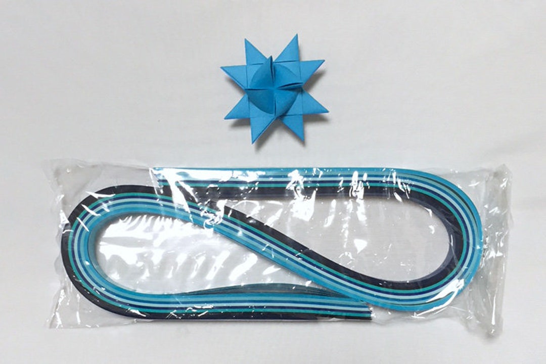 ON SALE: Shades of Blue Paper Strips. UNEVEN Cut. Various Sizes ...