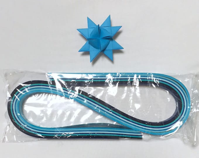 ON SALE: Shades of Blue Paper Strips. UNEVEN Cut. Various Sizes ...