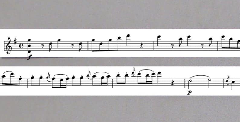 Musical Notes Patterned Paper Strips for Making Moravian German Stars ...