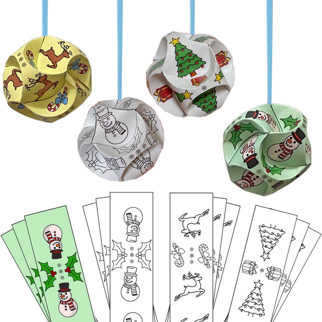 Origami Ball Kit. Paper DIY Craft to Make an Origami Ornament. No Tools ...