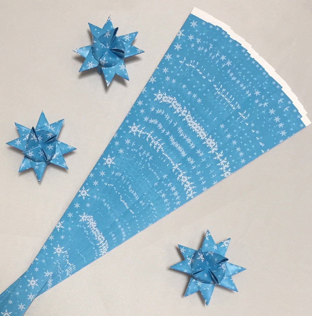 Snowflake Patterned Paper Strips for Making Moravian (german) Stars ...