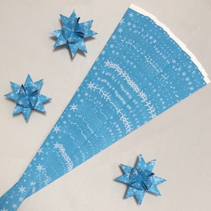 Snowflake Patterned Paper Strips for Making Moravian (german) Stars ...