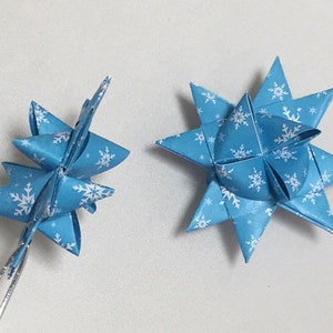 Snowflake Patterned Paper Strips for Making Moravian (german) Stars ...