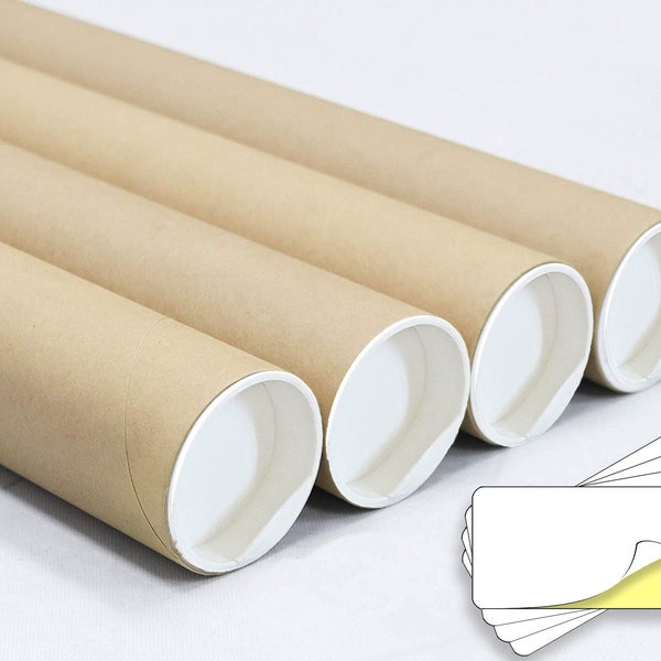 Poster Shipping Tube 50 PCS 2x24 Inch Cardboard Shipping Tubes With End ...