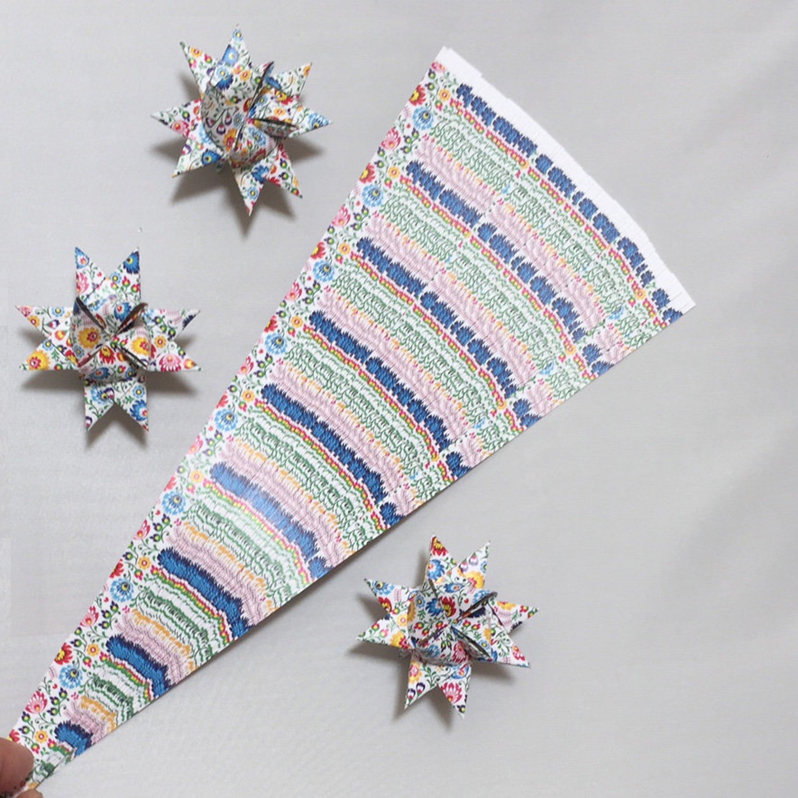 Folk Art Patterned Paper Strips for Making Moravian German - Etsy