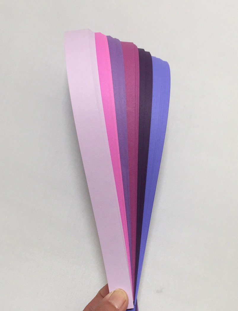 Shades of Purple Paper Strips 6 Colors for Making Moravian | Etsy