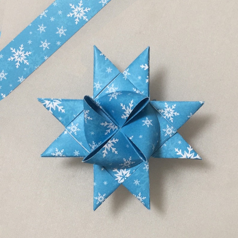 Snowflake Patterned Paper Strips for Making Moravian (german) Stars ...