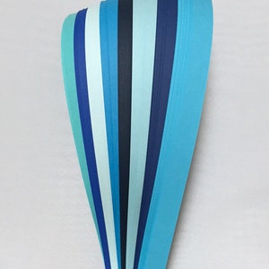 Shades of Blue Paper Strips 8 Colors for Making Moravian German Froebel ...