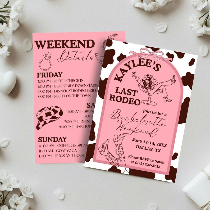 Her Last Rodeo Bachelorette Party Invitation - Etsy