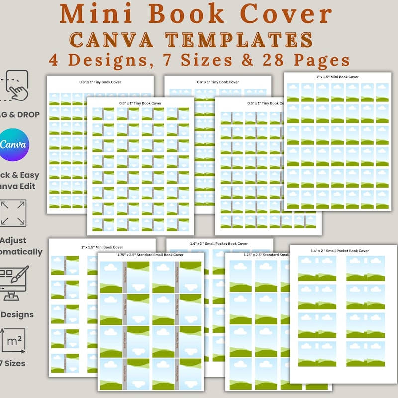 Canva Bookshelf Template - Etsy