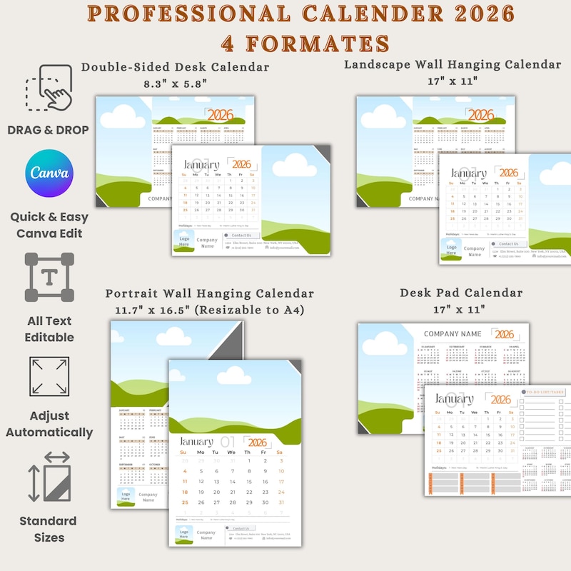 Cute Updated Calendar - Etsy