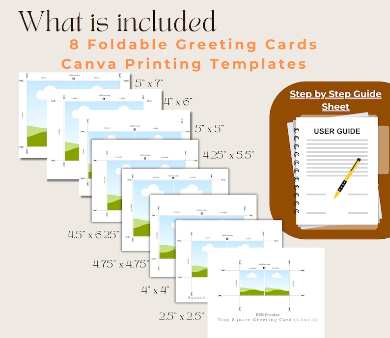 8 Foldable Cards Printing Templates | DIY Drag & Drop Printable Card ...