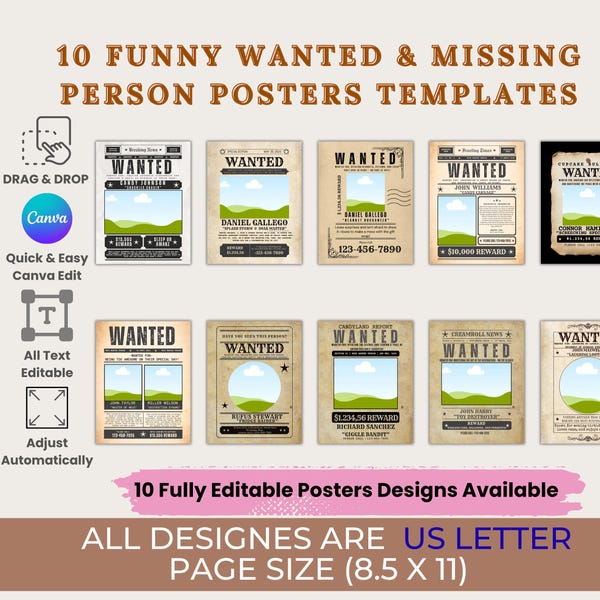 Funny Wanted Posters - Etsy