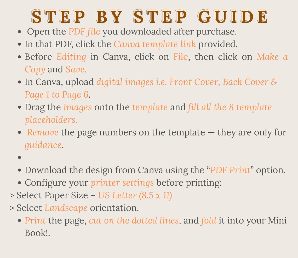 Kids Mini Booklet Canva Template | Editable DIY Mini Book | Printable ...