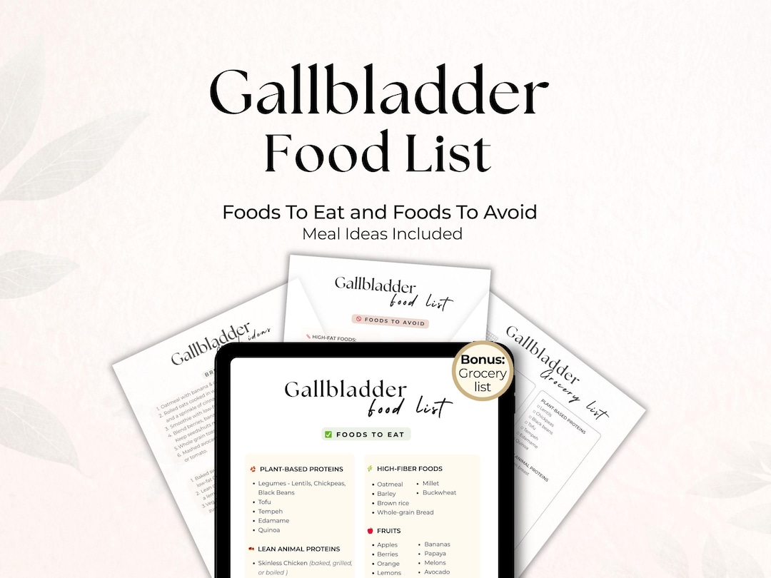 Gallbladder Diet Food List, Low Fat Diet Guide, Gallstone Diet ...