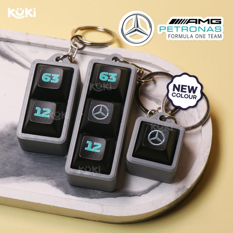 F1 Driver Numbers Team Keyboard Keychain | 3D Printed - Kuki Studio - Etsy