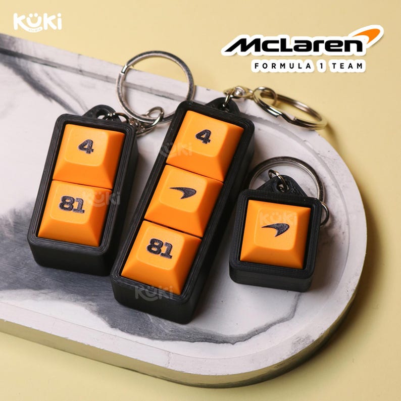 F1 Driver Numbers Team Keyboard Keychain | 3D Printed - Kuki Studio - Etsy