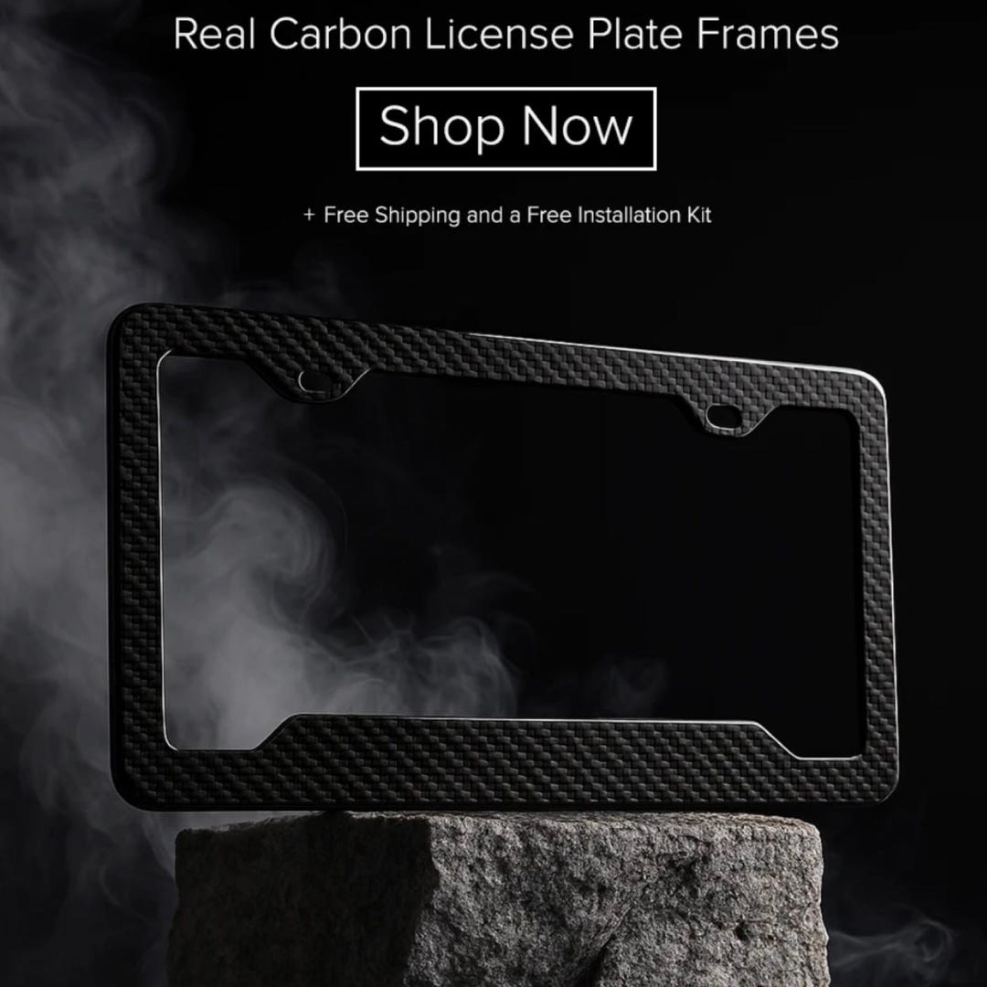 100% Real Carbon Fiber License Plate Frame Custom Decal - Etsy
