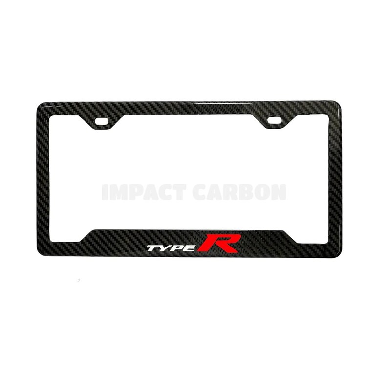 Honda Civic Type R (FK8/FK2/FL5) 100% Real Carbon Fiber License Plate ...