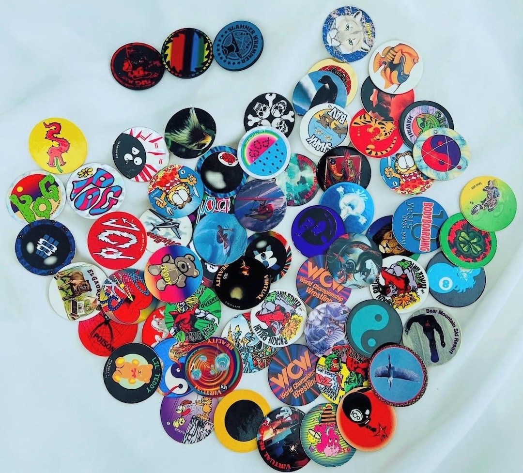 Huge Pogs Slammer Whammers Lot | Kool Aid Garfield 90s Nostalgia Milk ...