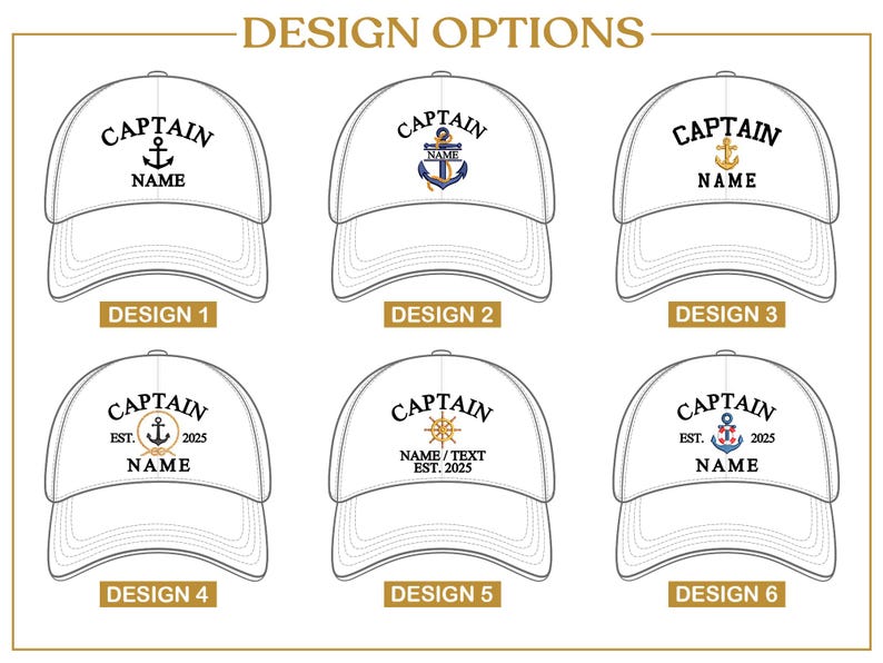 Custom Captain Hat First Mate Embroidered Baseball Hat Vintage Unisex ...