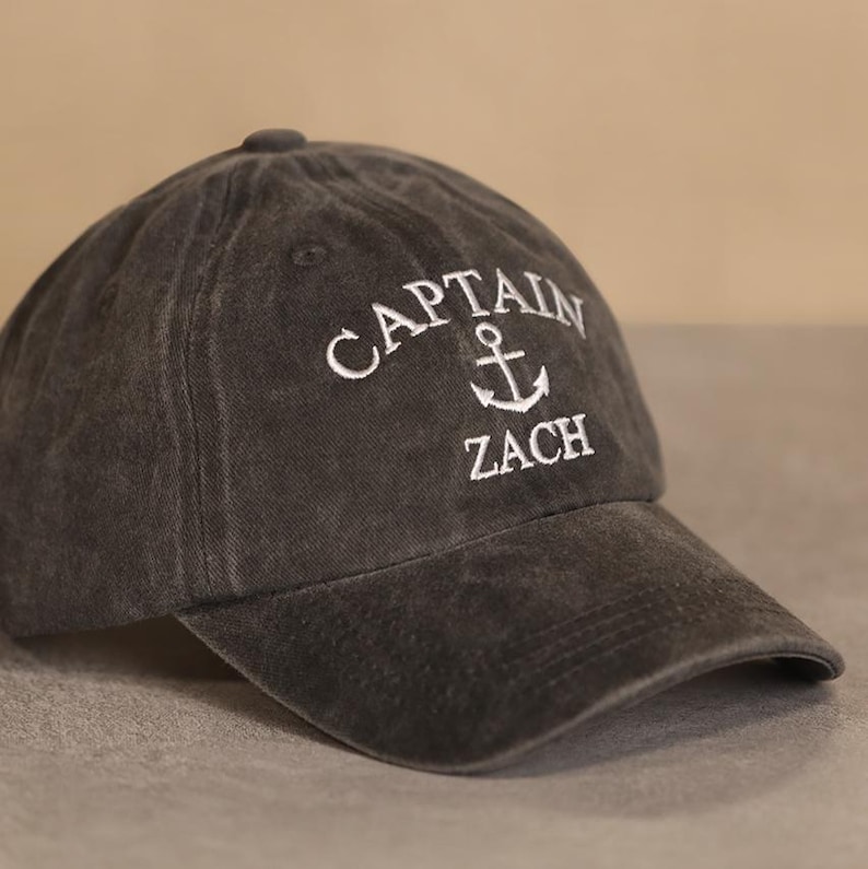 Custom Captain Hat First Mate Embroidered Baseball Hat Vintage Unisex ...