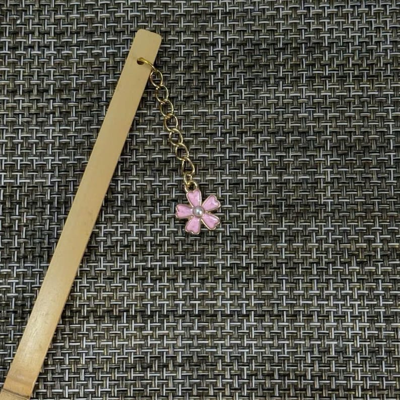 Matcha Scoop With Sakura Charm, Handmade Bamboo Chasaku Charm Aesthetic ...