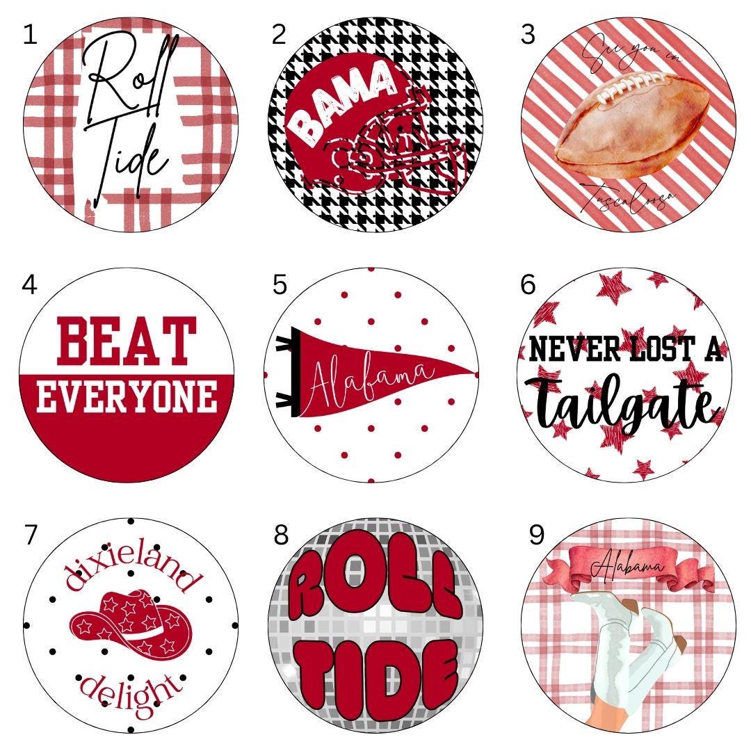 Alabama Inspired Game Day Buttons - Etsy