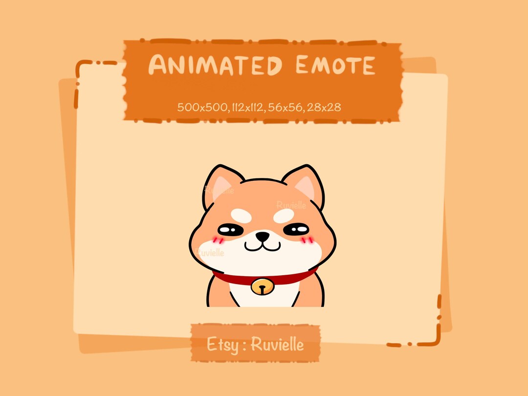 Animated Shiba Inu Emote Sticker: Kawaii Smug Dog GIF (digital Download ...