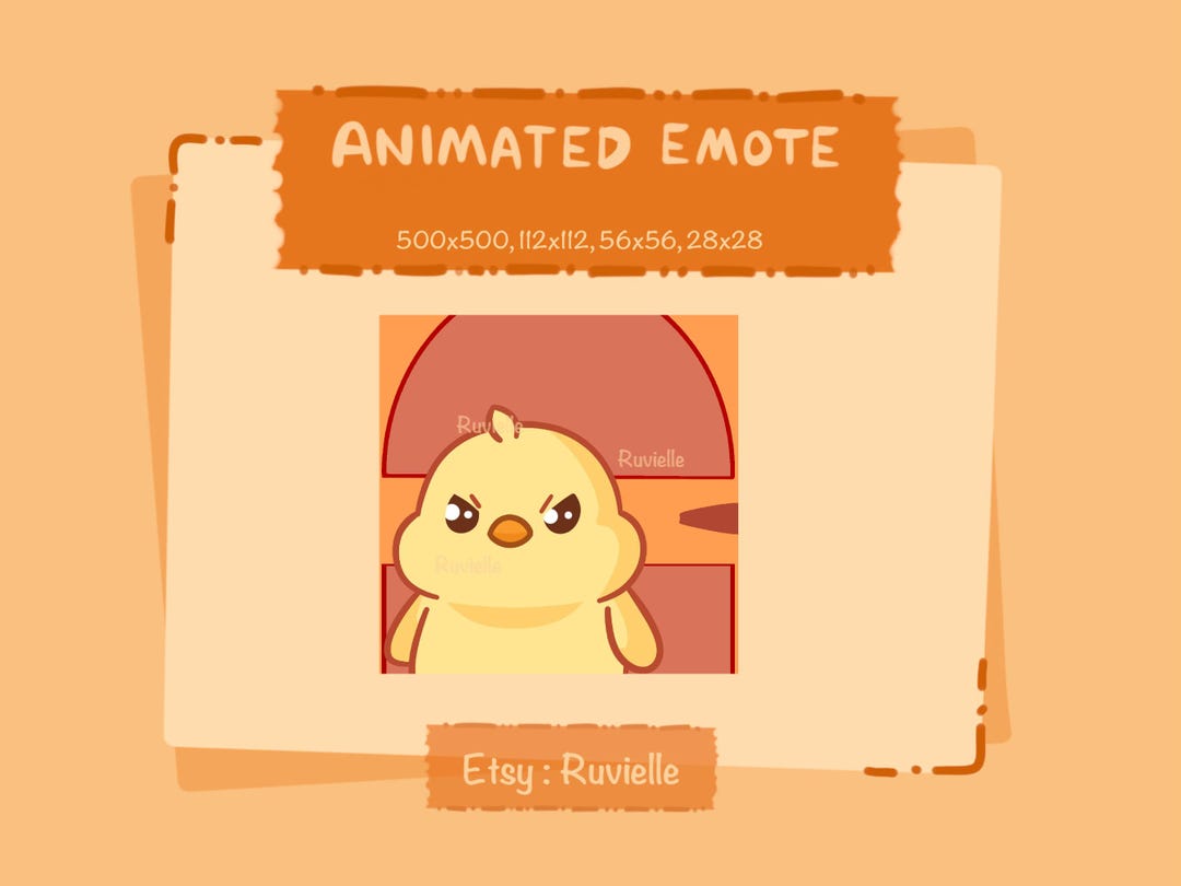 Animated Chick Walking Away GIF Emote: Kawaii Twitch/discord Meme - Etsy