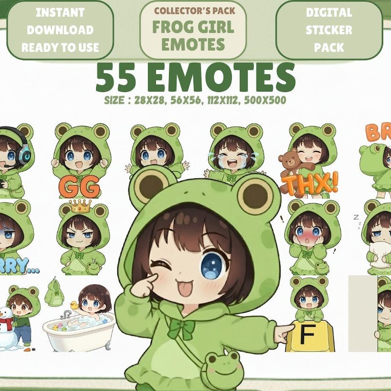 Girl Frog Emote - Etsy
