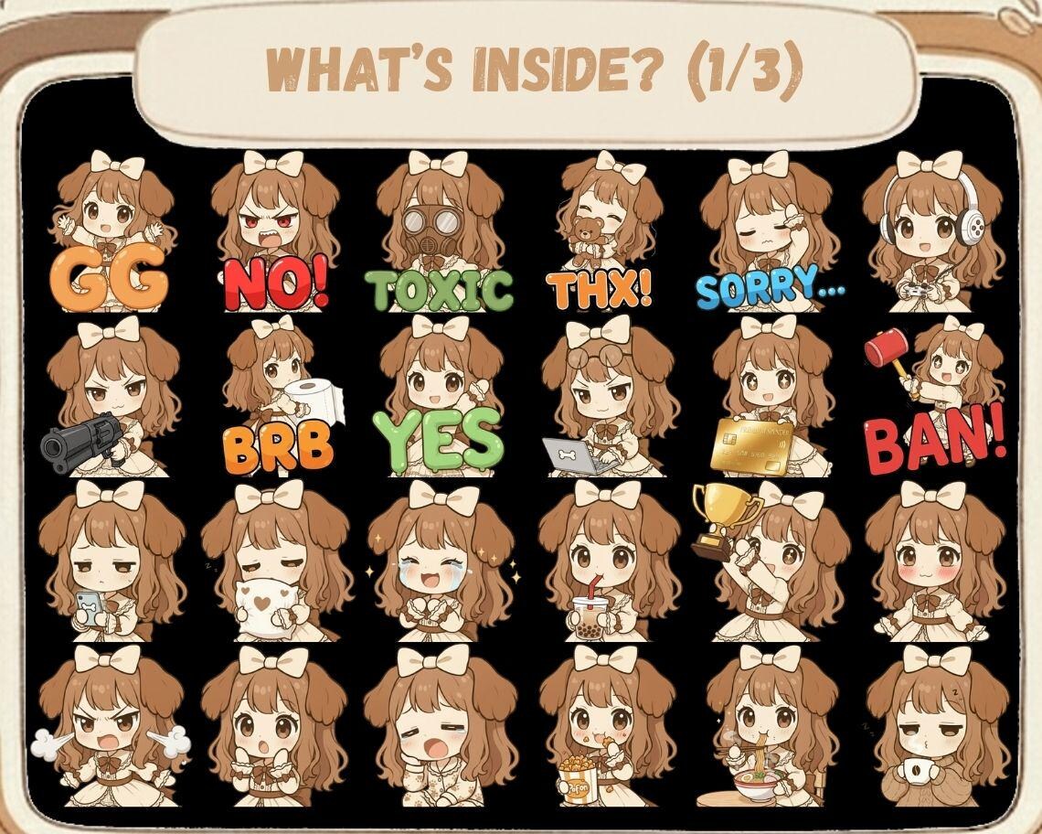 55 Kawaii Cavalier King Charles Spaniel Girl Emotes: Chibi Twitch ...