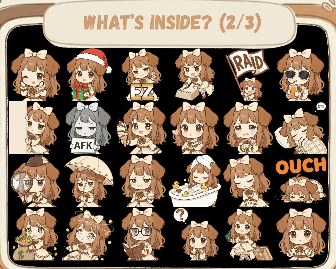 55 Kawaii Cavalier King Charles Spaniel Girl Emotes: Chibi Twitch ...
