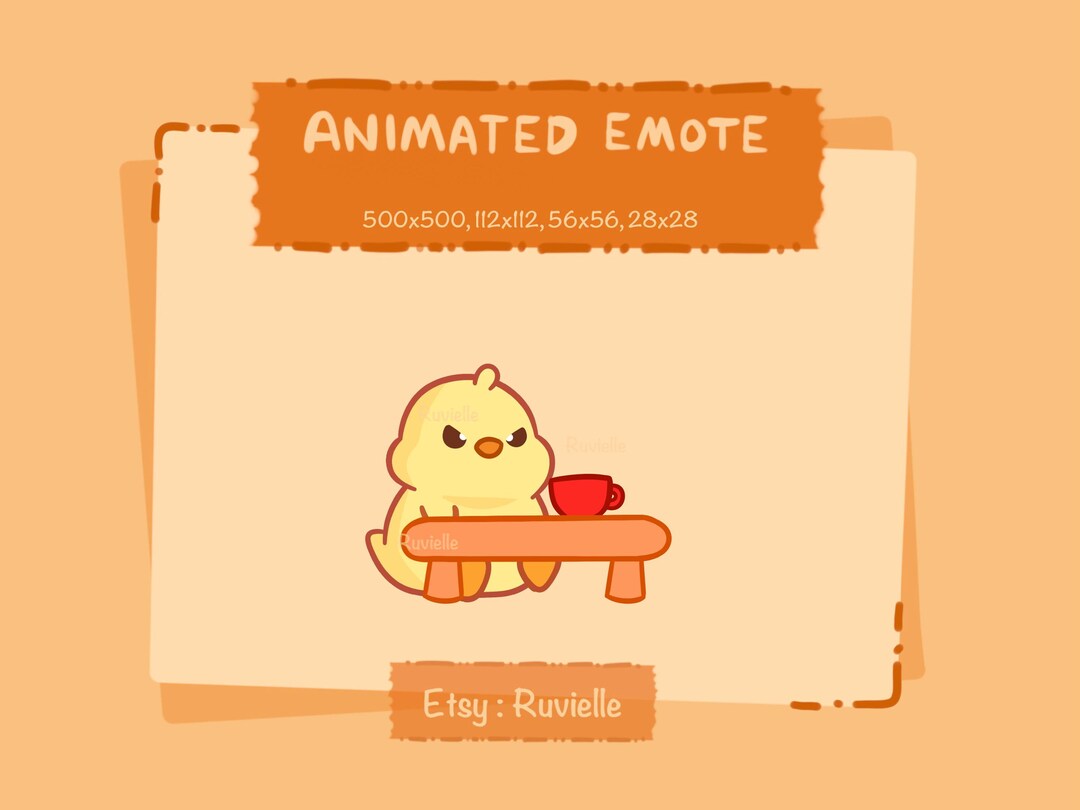 Kawaii Chick Flipping Table GIF Emote: Twitch/discord Streamer (digital ...