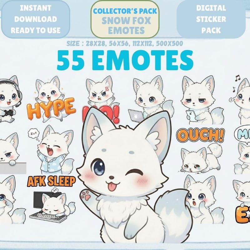 Snow Emotes for Twitch - Etsy