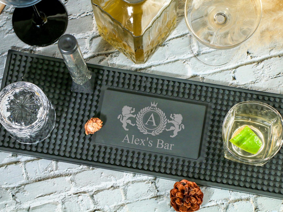Custom Bar Mat,personalized Bar Runner Gifts,custom Your Text Name ...