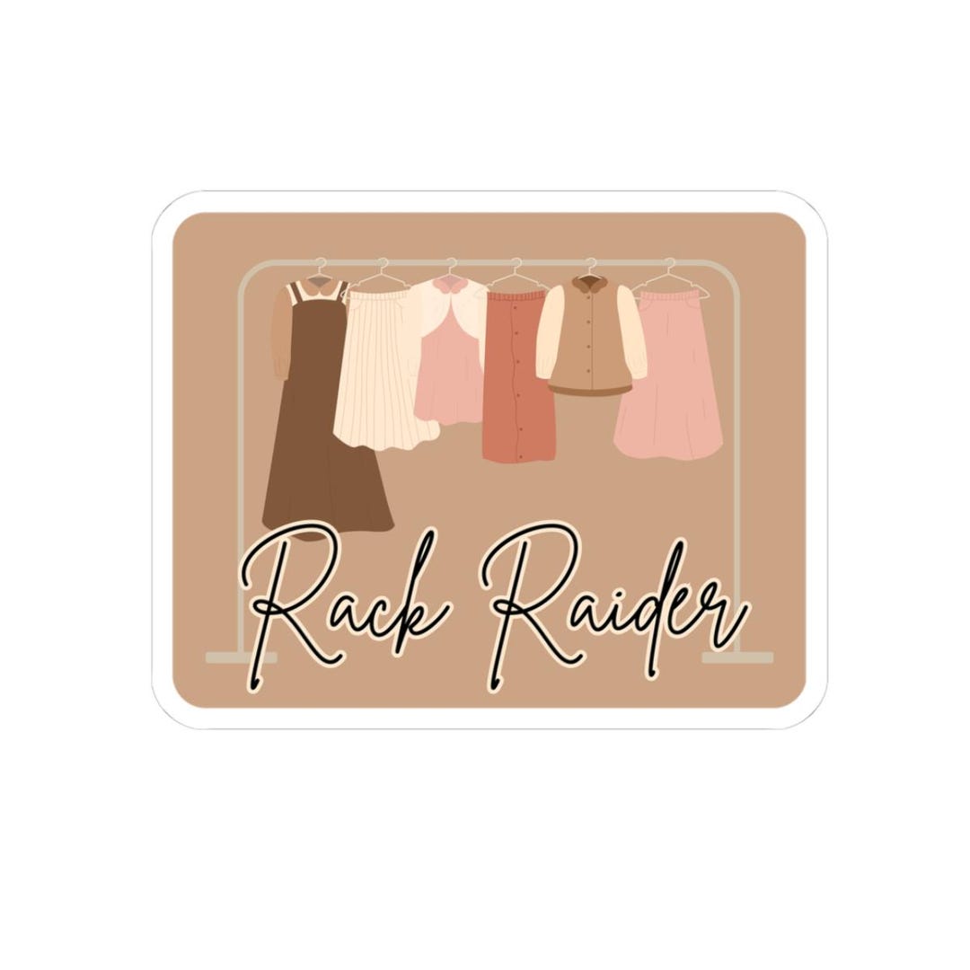Rack Raider Sticker | Thrifting Lover Sticker | Vintage Fashion Vinyl ...