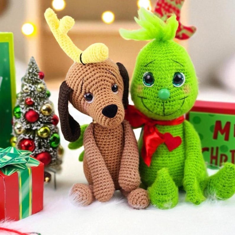 Grinch and Max Crochet Pattern | Christmas Amigurumi PDF | Easy English ...